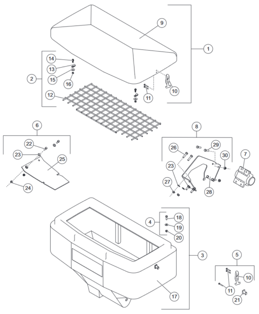 Pro-Flo 525 – 91800/91800-1 – Hopper, Baffle, and Vibrator Components ...